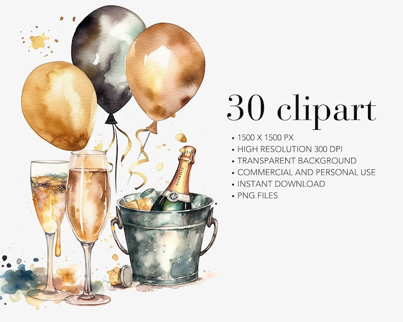 New Years Eve Clipart | Party Clipart | New Year PNG | Celebration ...