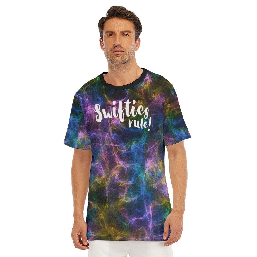 Taylor Swift Shirt for Men Swifties Rule Glowy Colorful Swirls unisex ...