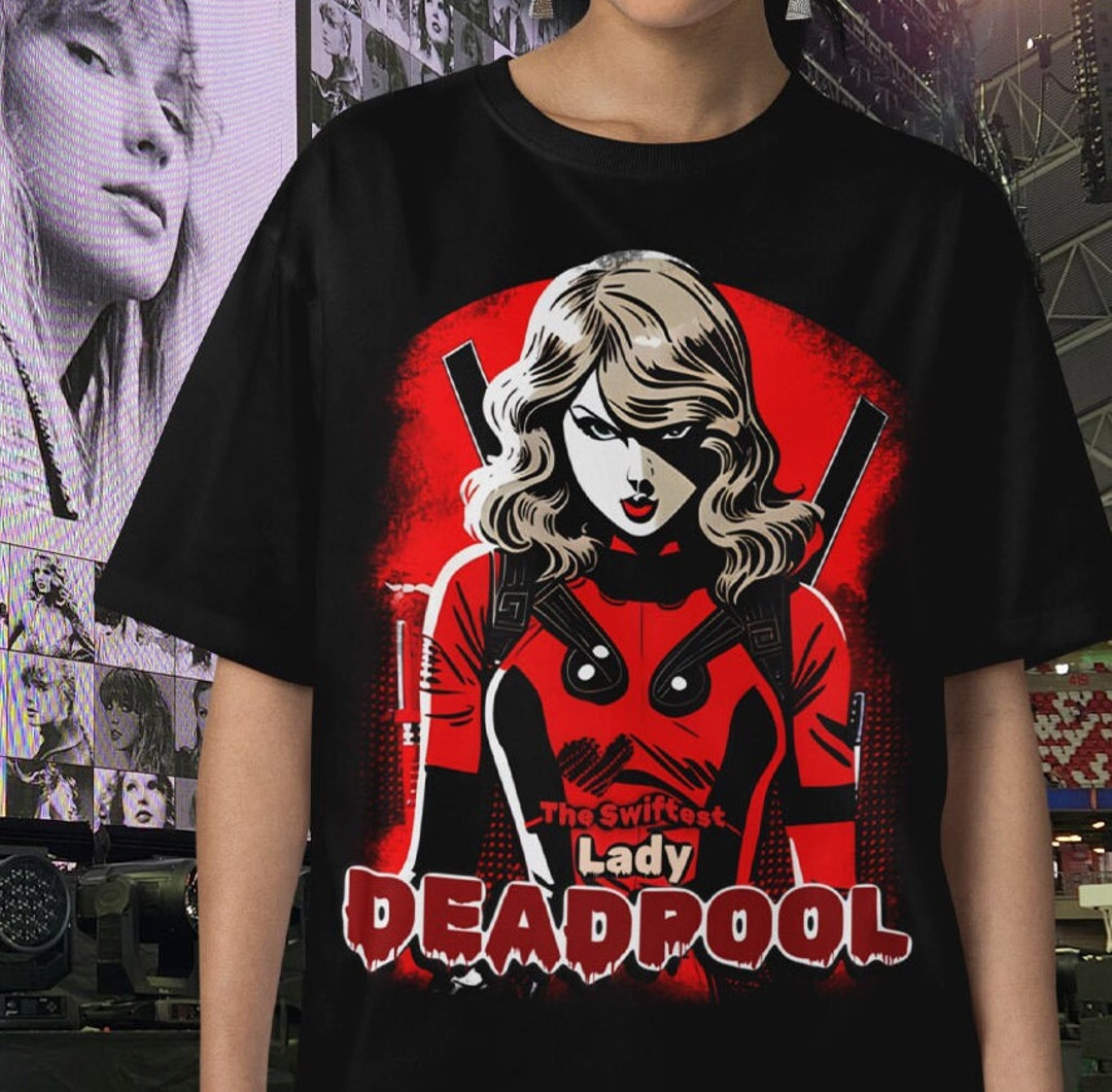 The Swiftest LADY DEADPOOL Oversized T-shirt Retro Art unisex 100% ...