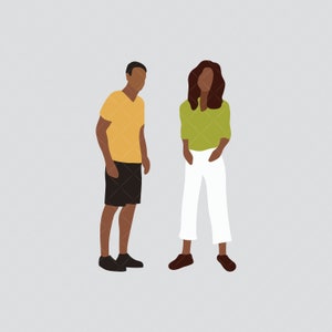 15 VECTOR PEOPLE STANDING | Diverse Set of People in Different Standing ...
