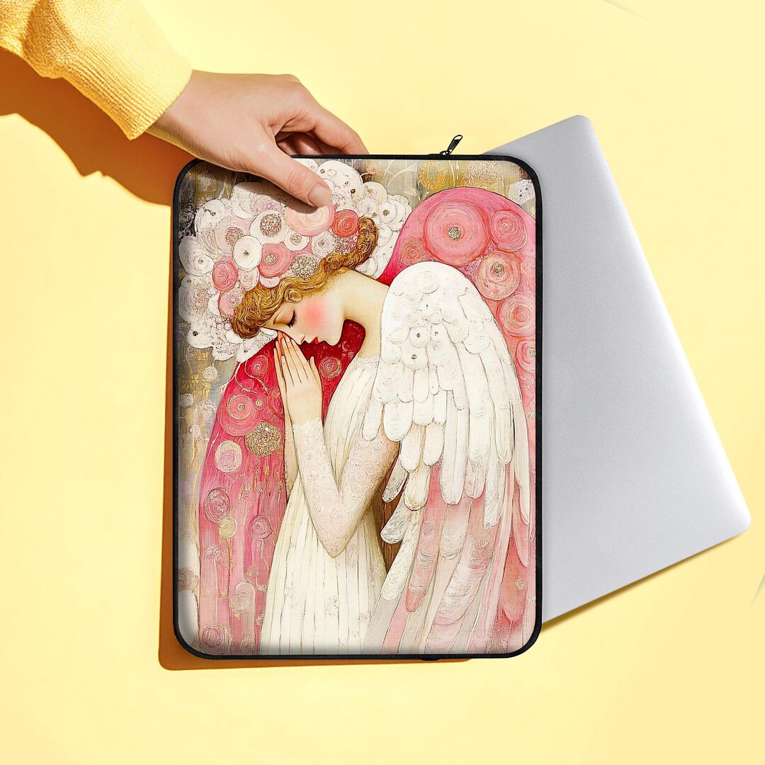 Prayer Angel Laptop Cover, Religious Padded Laptop Sleeve for MacBook ...