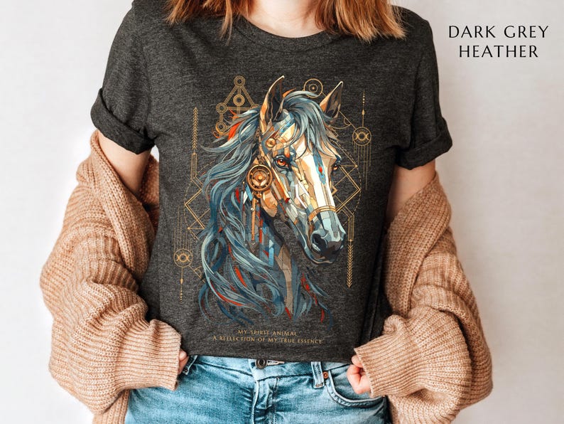 Horse T-shirt, Spirit Animal Shirt, Totem Shirt, Horse Riding Shirt ...