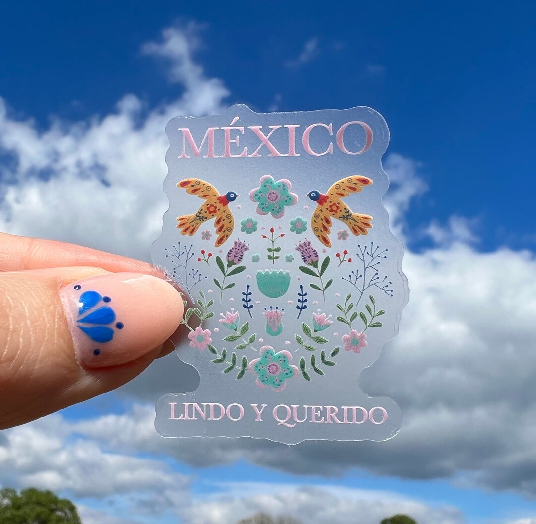 Mexico Lindo Y Querido Latin Sticker Laptop Stickers Floral Water ...