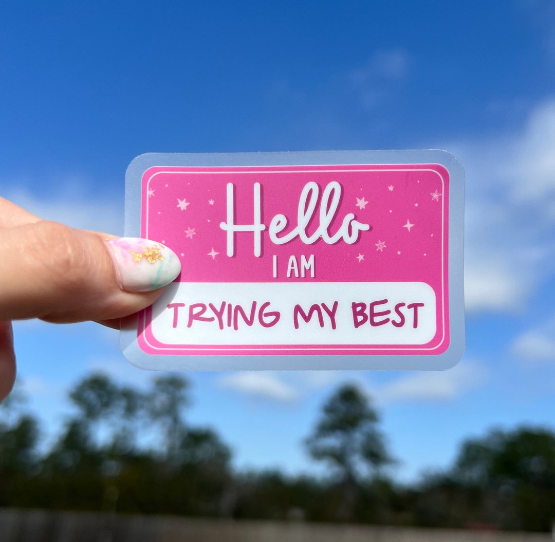 Hello I Am Mental Health Sticker Water Bottle Sticker Laptop Sticker ...