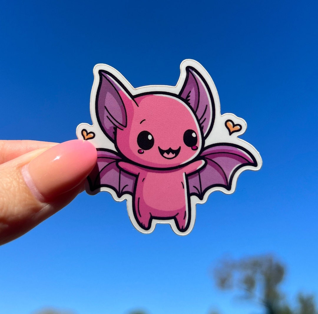 Pink Bat Halloween Vinyl Sticker Halloween Waterproof Sticker Ghost ...