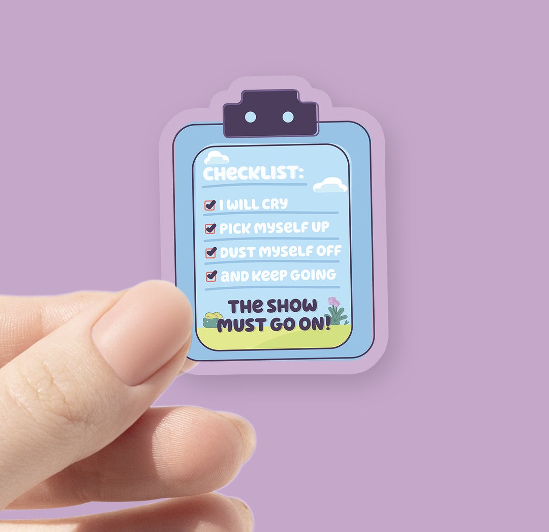 Mini Checklist Bluey Bingo Grannies Sticker for Bluey Fans - Etsy