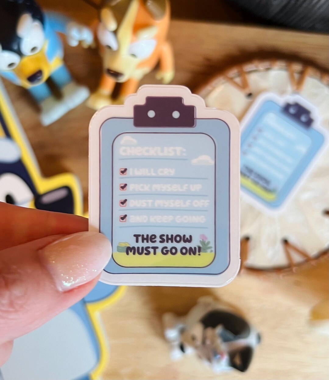 Checklist Bluey Clear Stickers Bingo Clear Stickers Bluey Lover ...