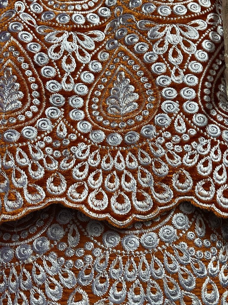 VELVET EMBROIDERED FABRIC - Etsy