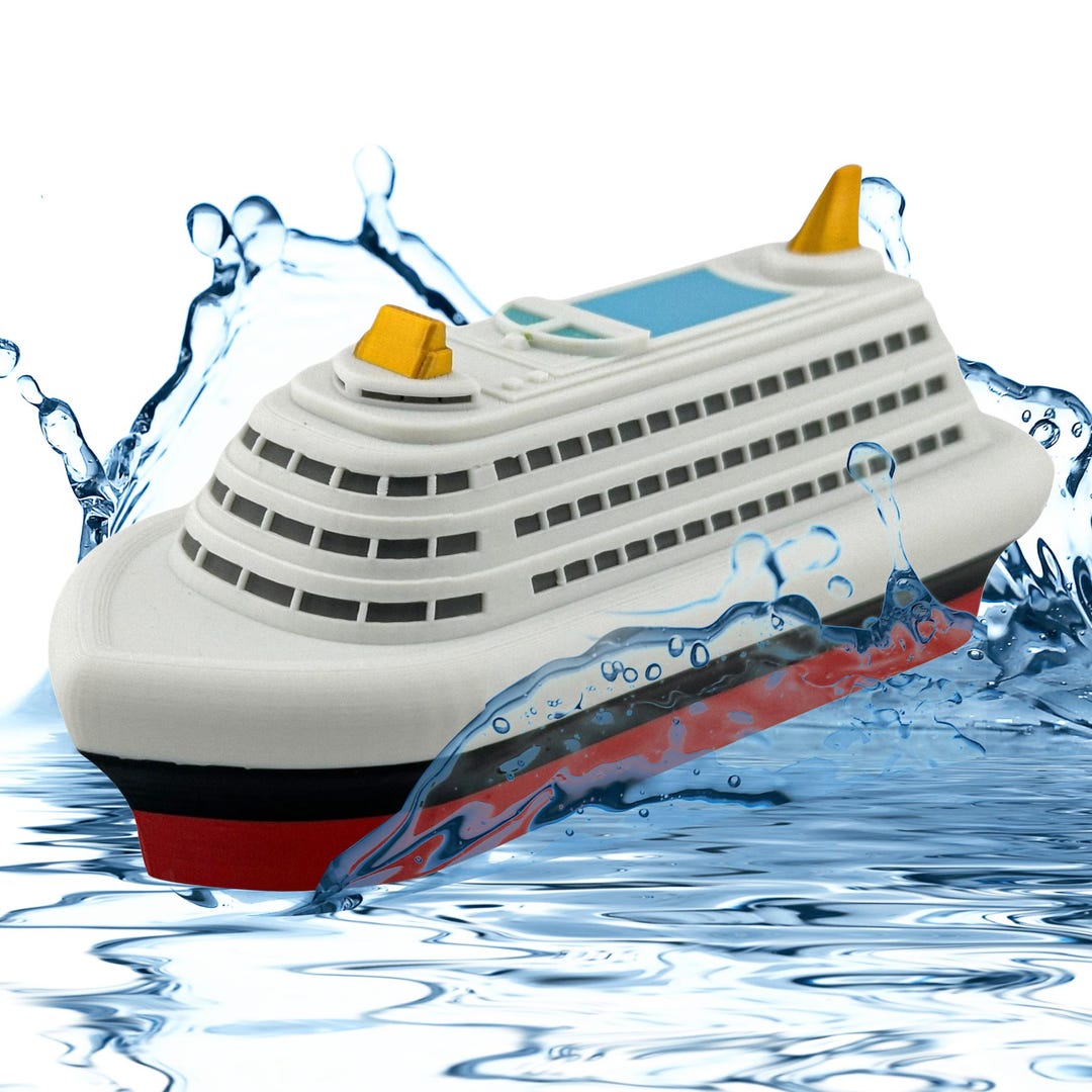 Cruise Ship Bath Toy: TUBTASTIC Floating Boat, Cake Topper - Etsy