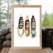 Three Canoes Watercolor Print Watercolor Canoe Art Kayak - Etsy