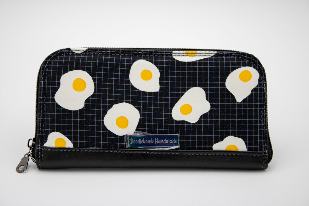 Egg Print Fabric Wallet, Classic Zip Wallet, Gift for Women, Bee ...