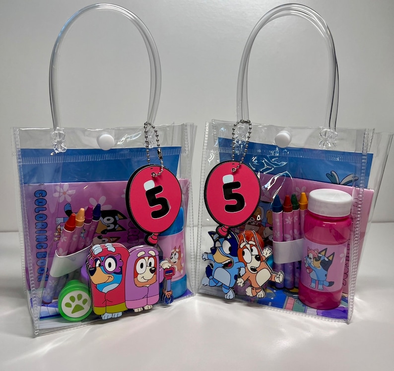 Party Favors Blue Dog Party, Bluey Goodies Birthday Party, PVC Bags ...