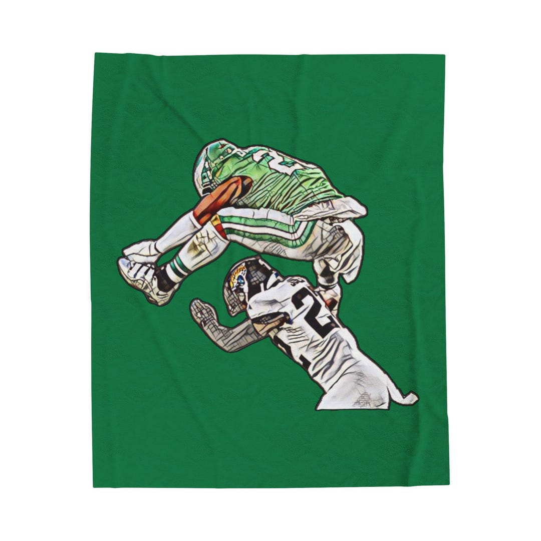 Saquon Barkley Backwards Hurdle Velveteen Plush Blanket, Cozy Throw for ...