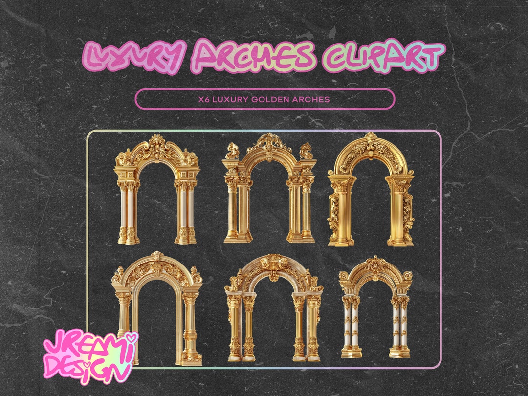 Gold Arch Clipart, Glam Clipart, PNG Clipart, Roman Arches Clipart ...