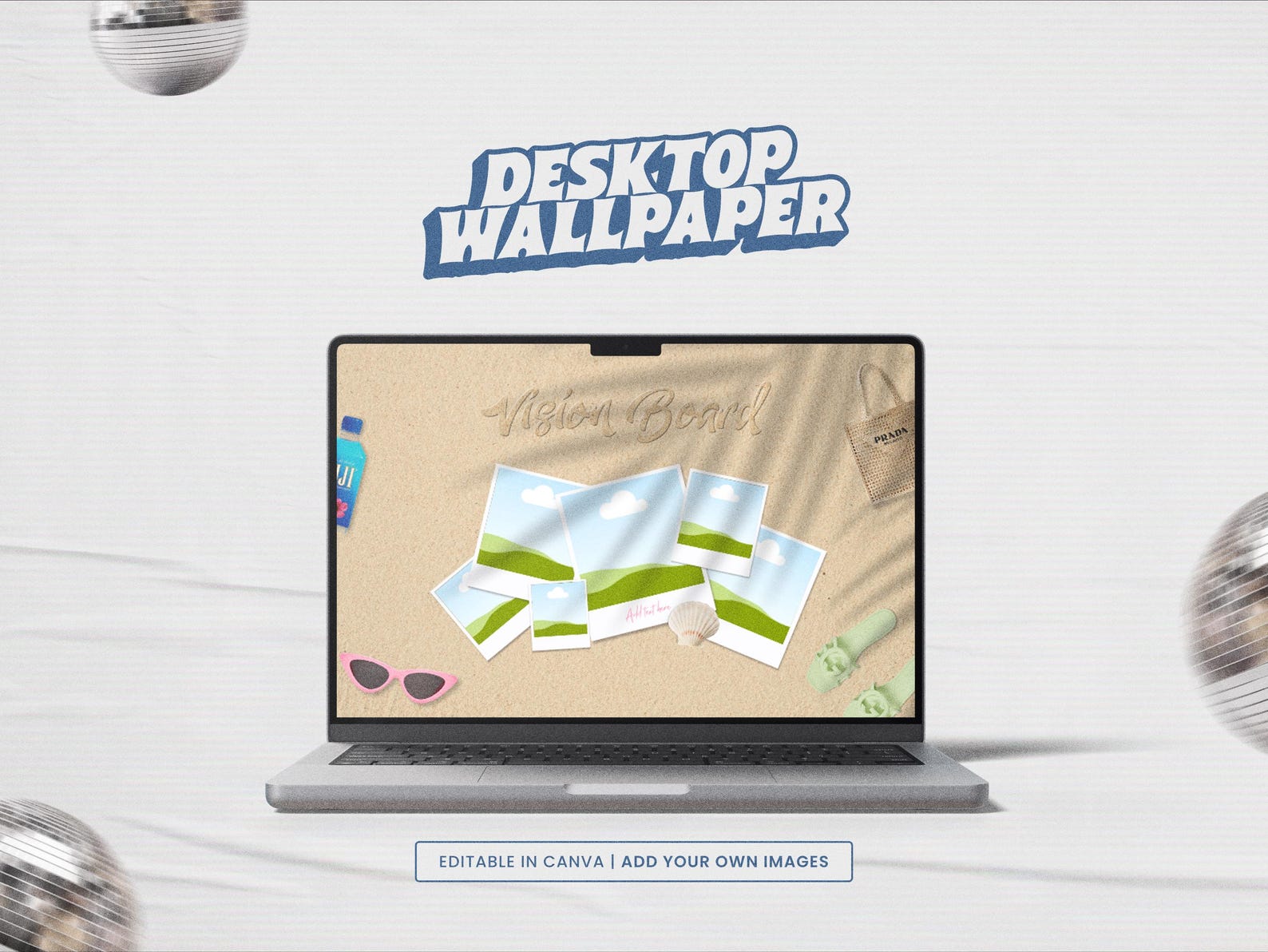 MacBook Desktop Wallpaper, Canva Template, Vision Board Template, - Etsy