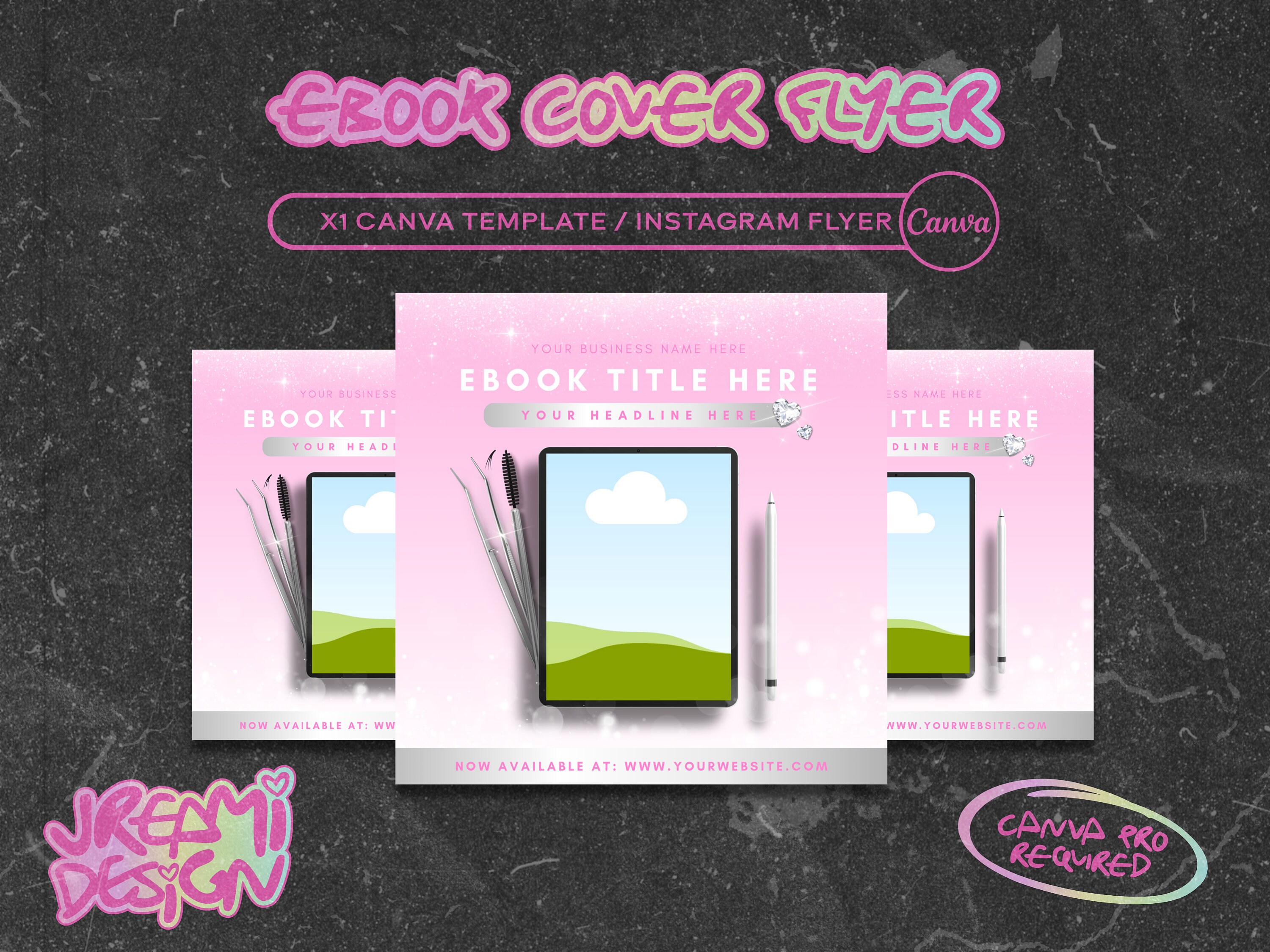 Ebook Flyer Template, Canva Template Mockup, Ebook Flyer Design, Lash ...