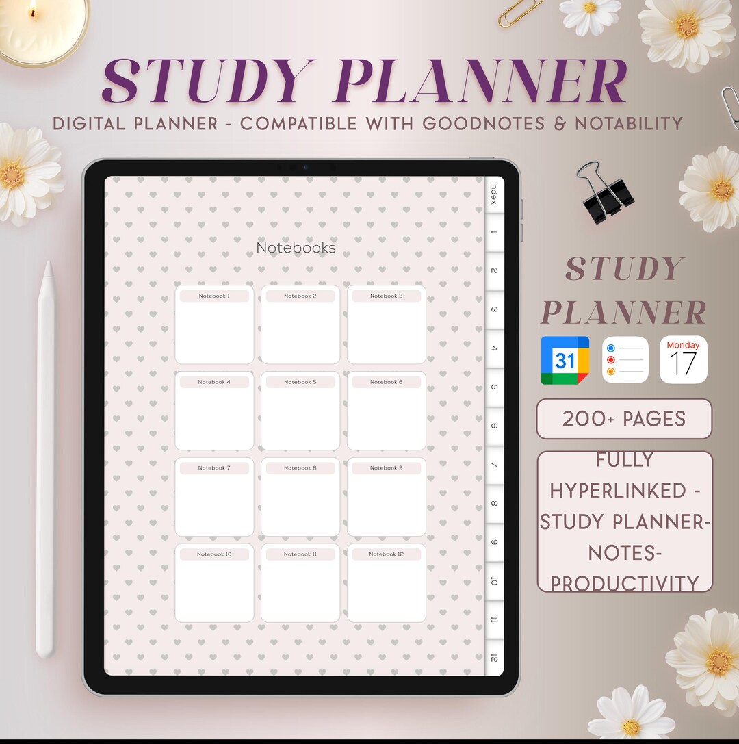 Digital Study Planner Study Planner Digital Student Study Planner Study ...