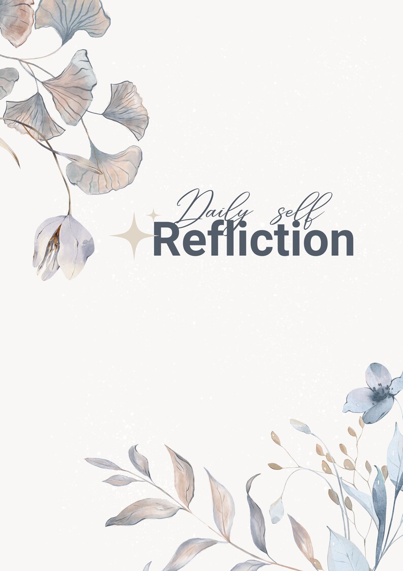 Daily Self Reflection Printable Journal Instant Download Daily Self ...