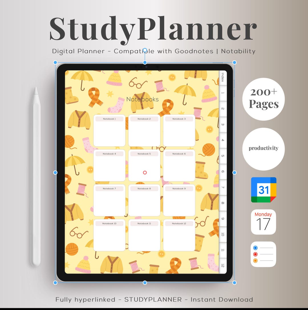 Study Digital Planner Study Planner Digital Student Study Planner Study ...