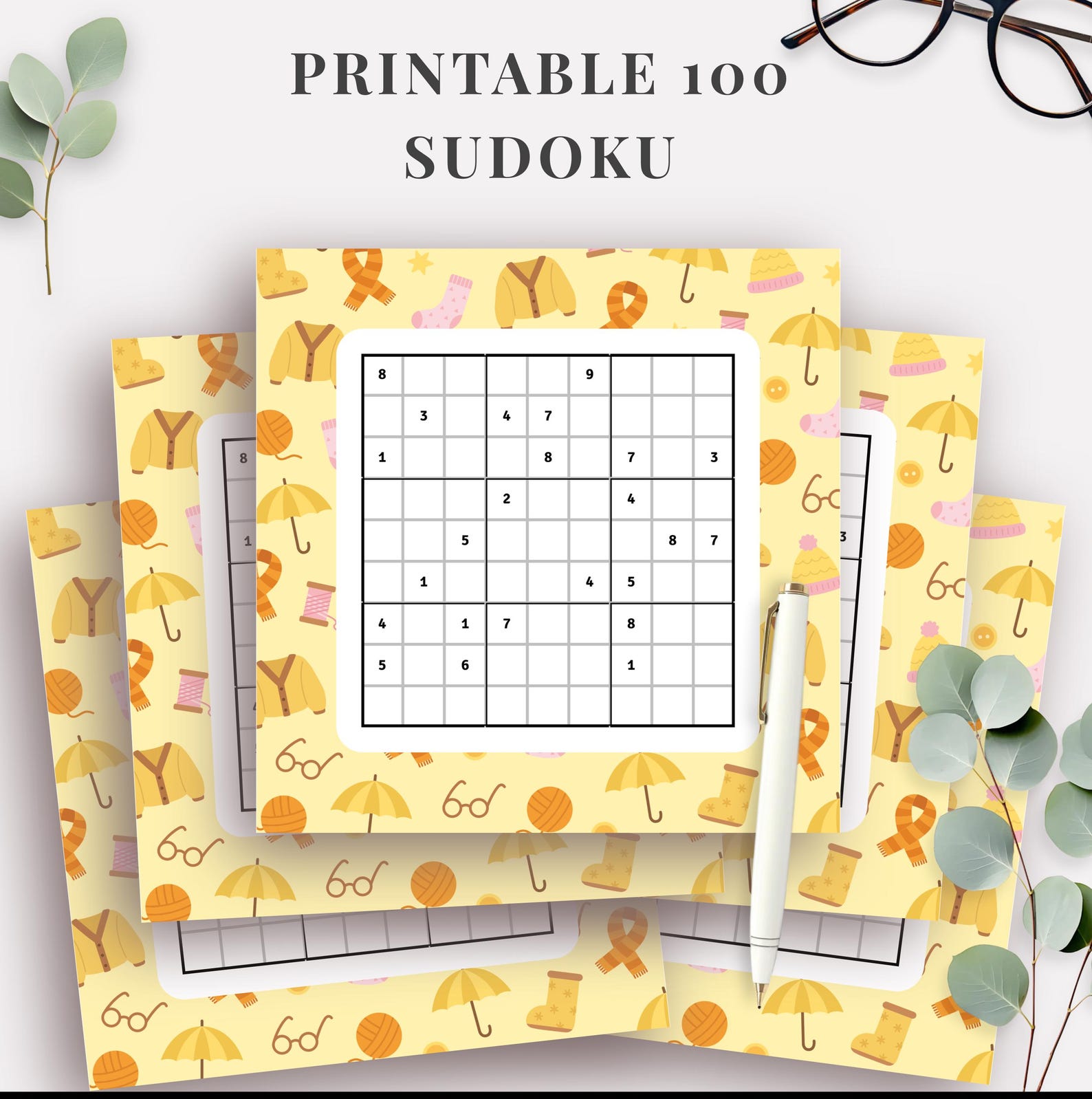 Sudoko Printable 200 Sudokus Printable Soduko Pdf Printanle 100 Pages ...