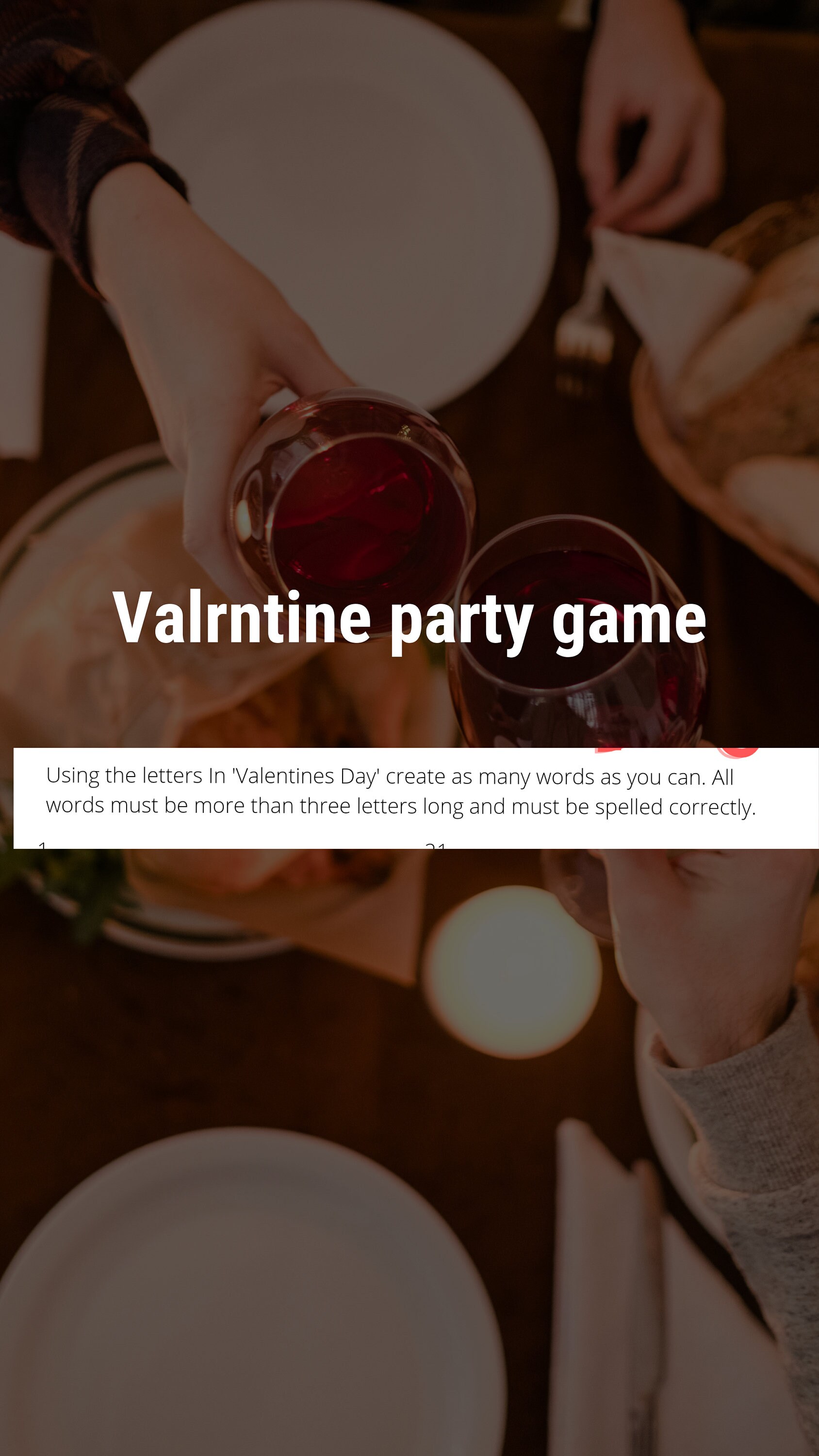 Valentine Party Game Printable Valentine Party Game Instant Download ...