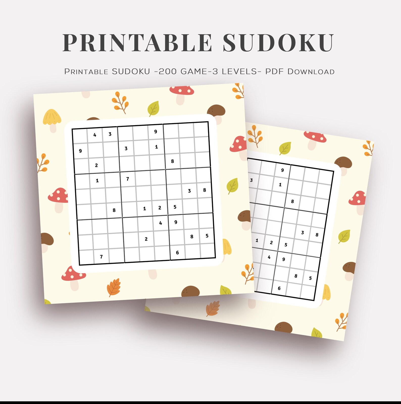 Sudoko Printable 200 Sudokus Printable Soduko Pdf Printanle 100 Pages ...