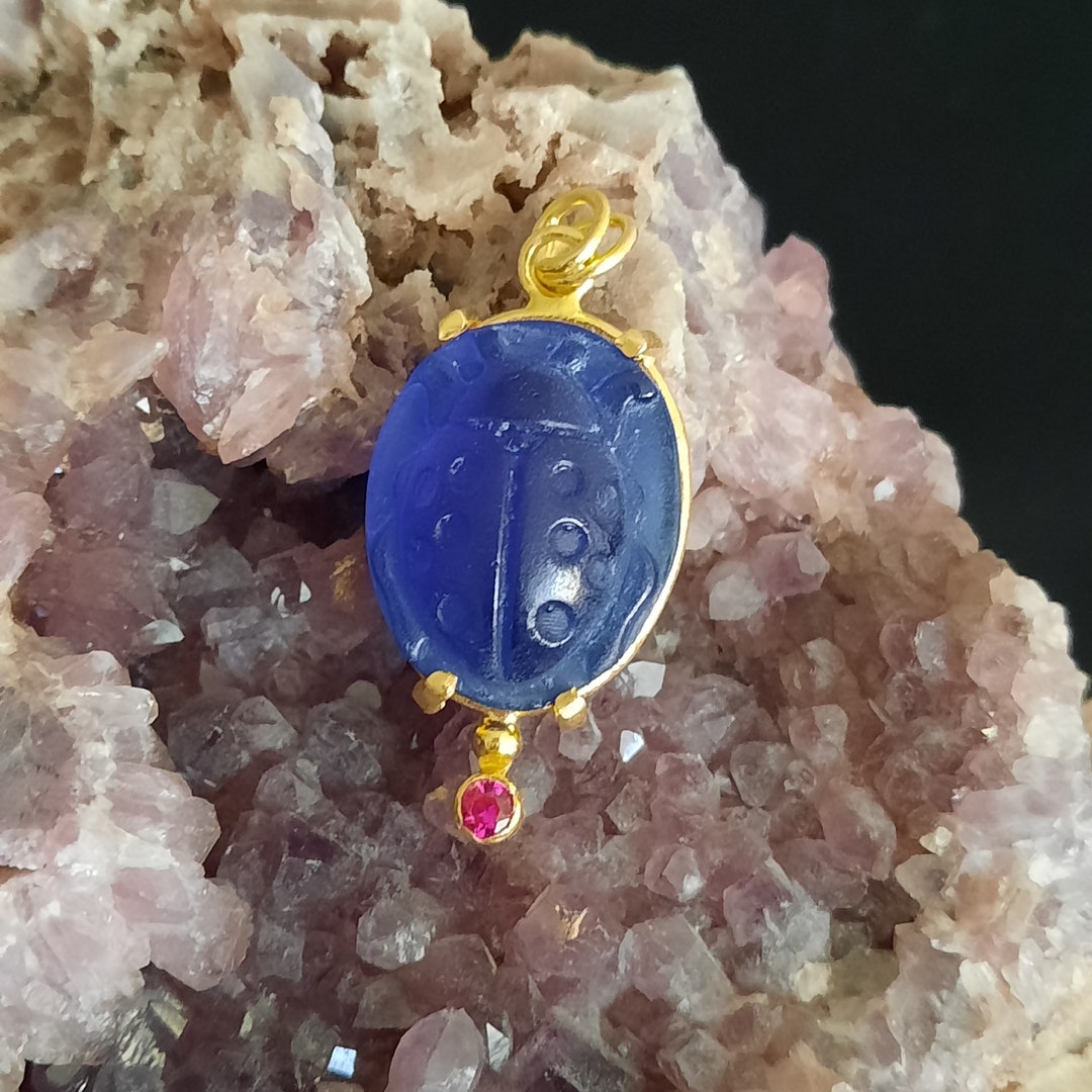 Intaglio Scarab | Ancient Egyptian Symbol Pendant With Ruby, Ancient ...