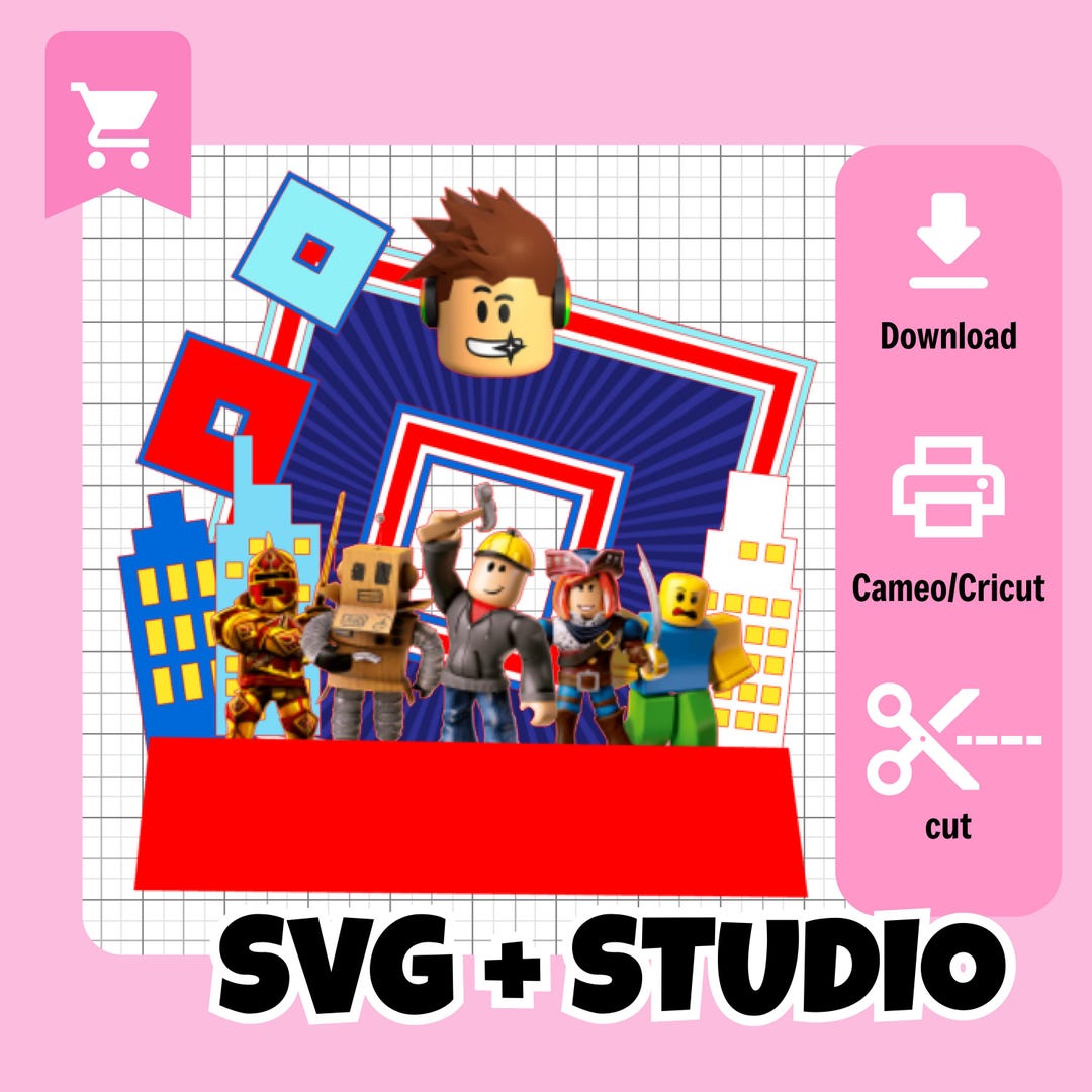 Archivo Digital Cake Topper 3D Roblox / Cricut Y Silhouette - Digital ...