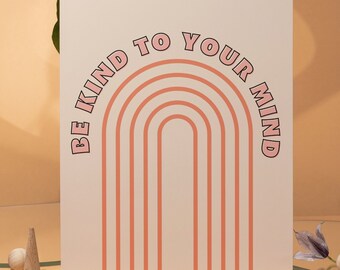 Be Kind to Your Mind Poster - Digital Download - Etsy