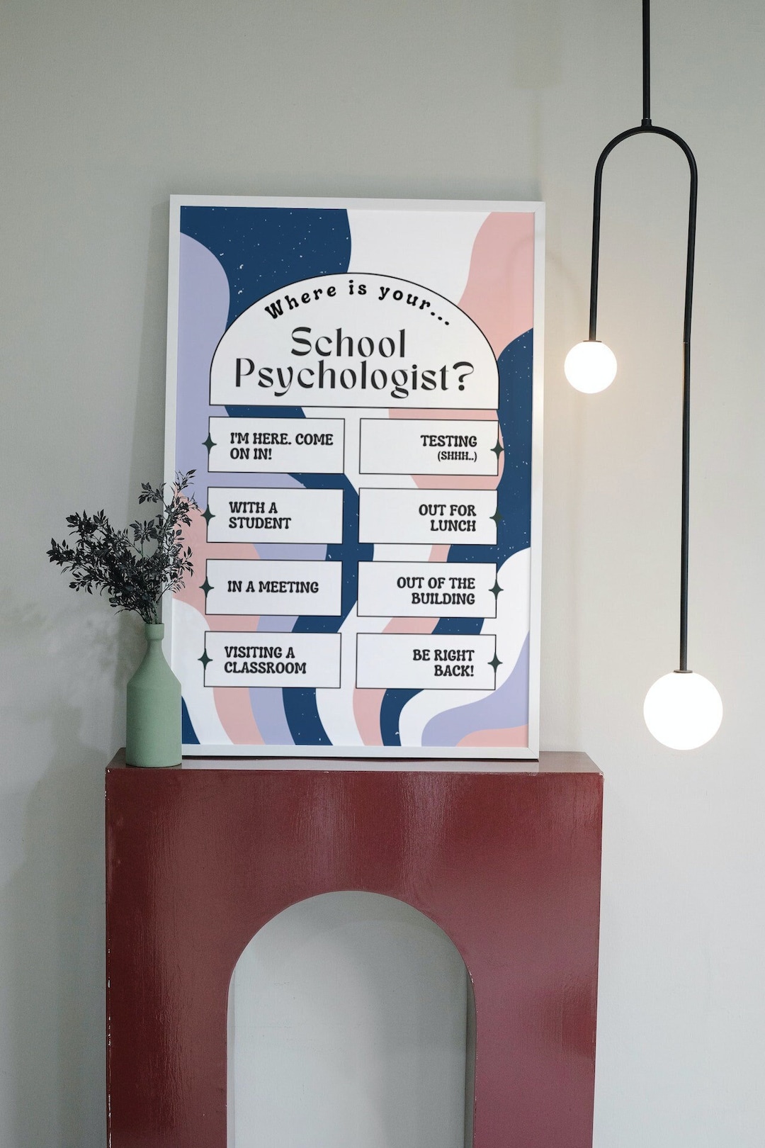 Where is Your School Psychologist Starry Sign (instant Digital Download ...