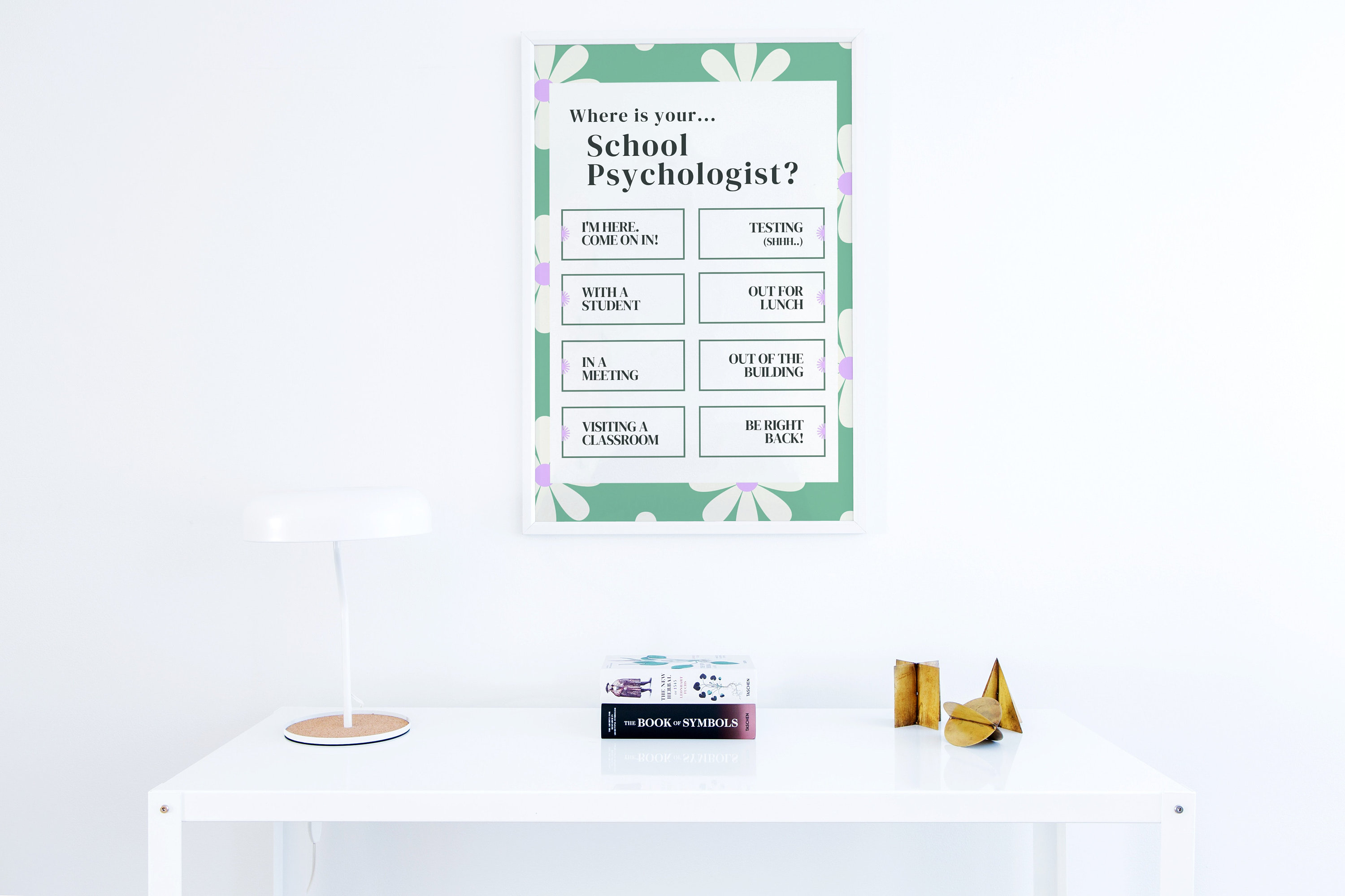 Where is Your School Psychologist Daisy Sign (digital Download Version ...