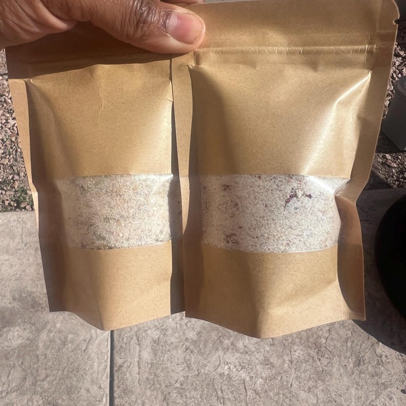 Bath Soak Sample Set | Rose Petal Ritual + Clarity Bloom | Herbal Bath ...