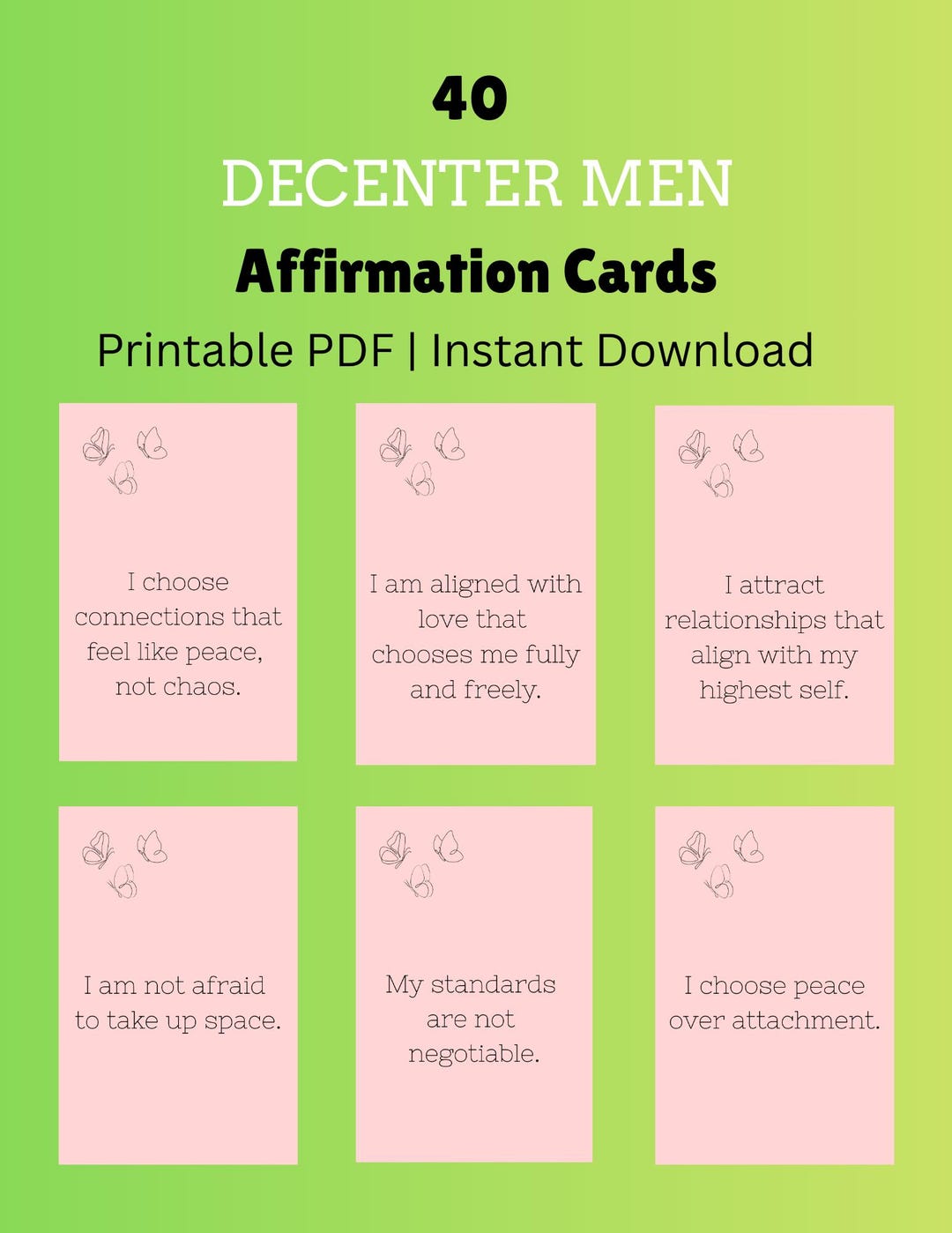40 Empowering Affirmation Cards for Women (PDF) - Etsy