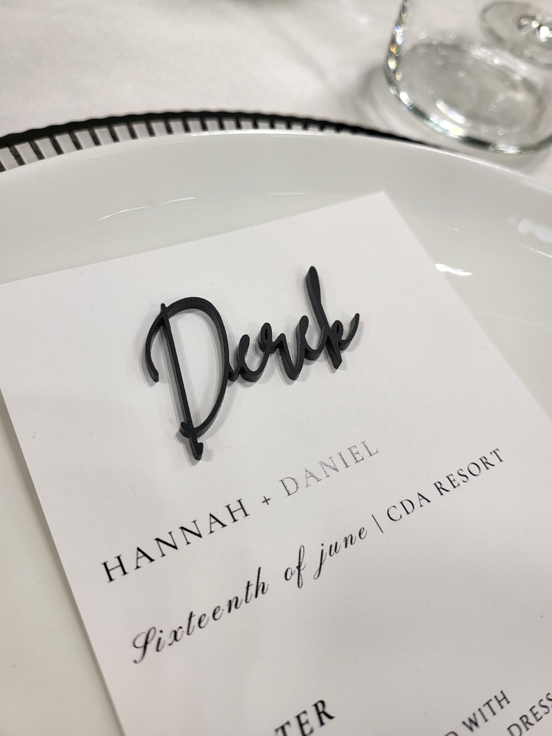 Acrylic Name Tags, Place Card for Wedding, Laser Cut Names, Wedding ...