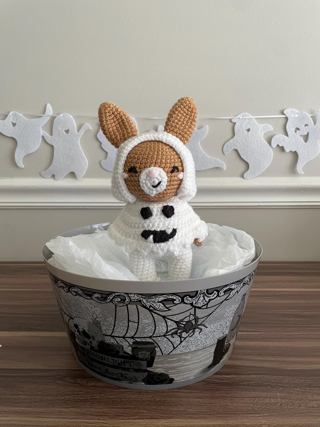 Donkey in Ghost Costume Plush Amigurumi Crochet, Halloween Plush - Etsy