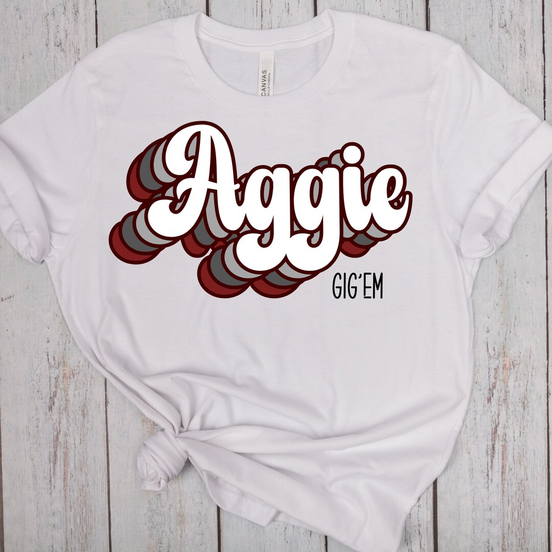 Aggie Gig 'em Shirt Texas A&M University T-shirt Aggie Spirit Apparel ...