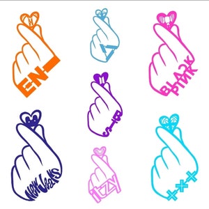 K-pop Finger Heart Vinyl - Etsy