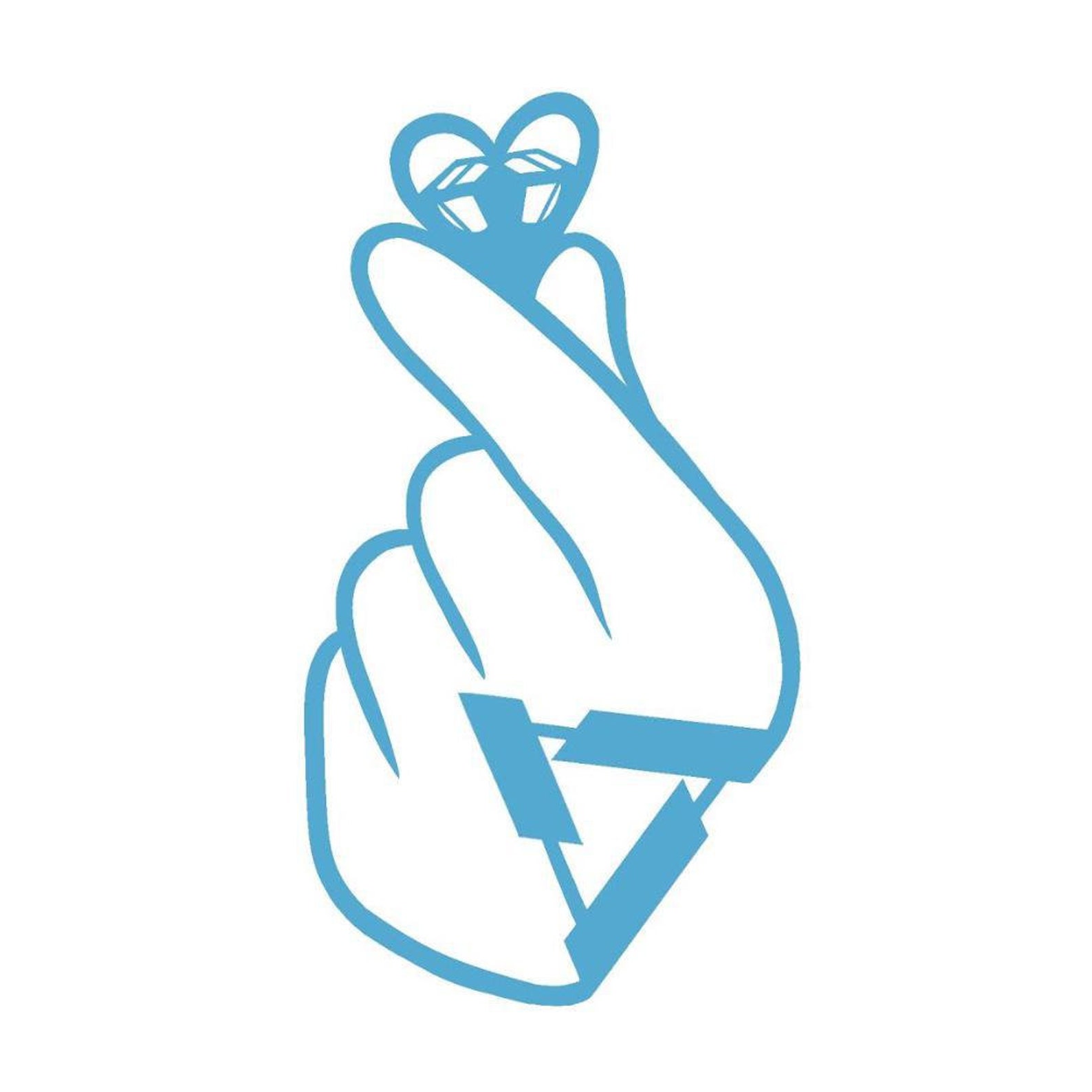 K-pop Finger Heart Vinyl - Etsy