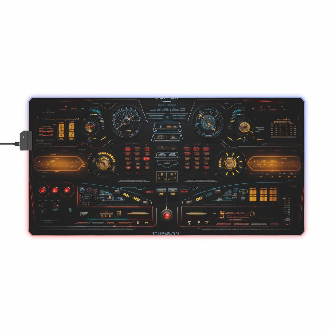 RGB LED Alien Control Panel Mousepad for Gamers AI Dashboard - Etsy