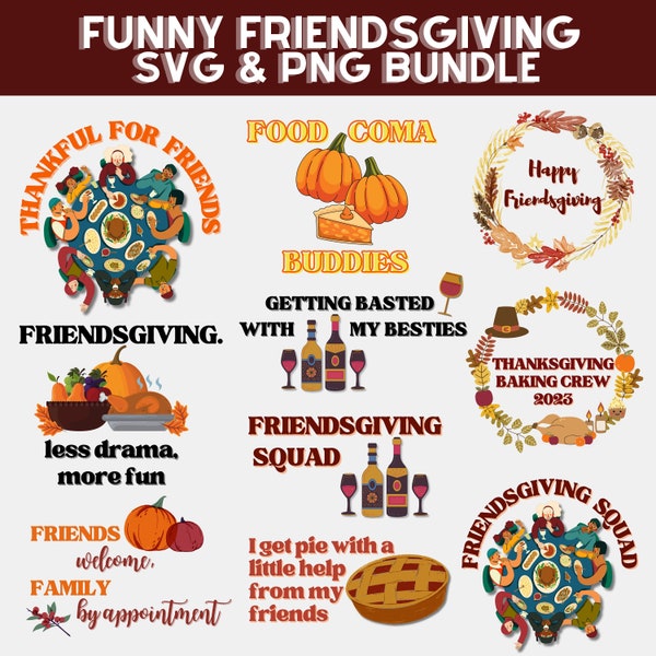 Friendsgiving Svg - Etsy