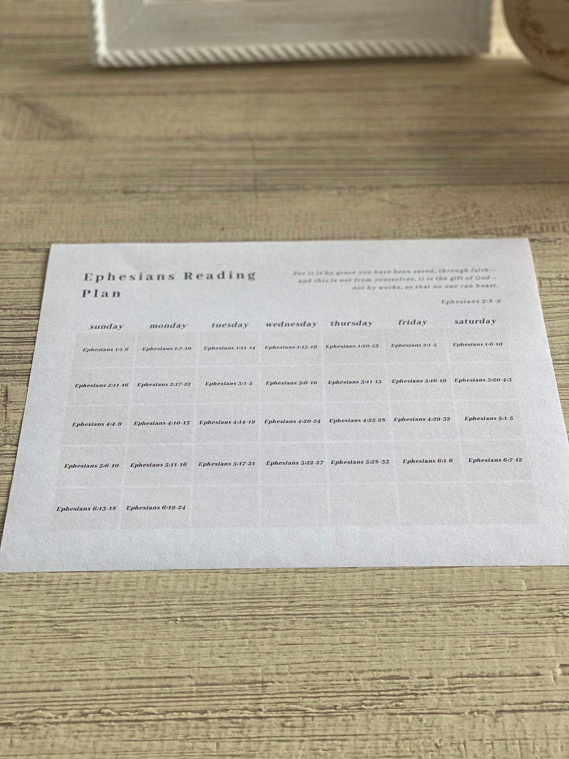 Ephesians Bible Study 30 Day Bible Reading Plan Digital - Etsy