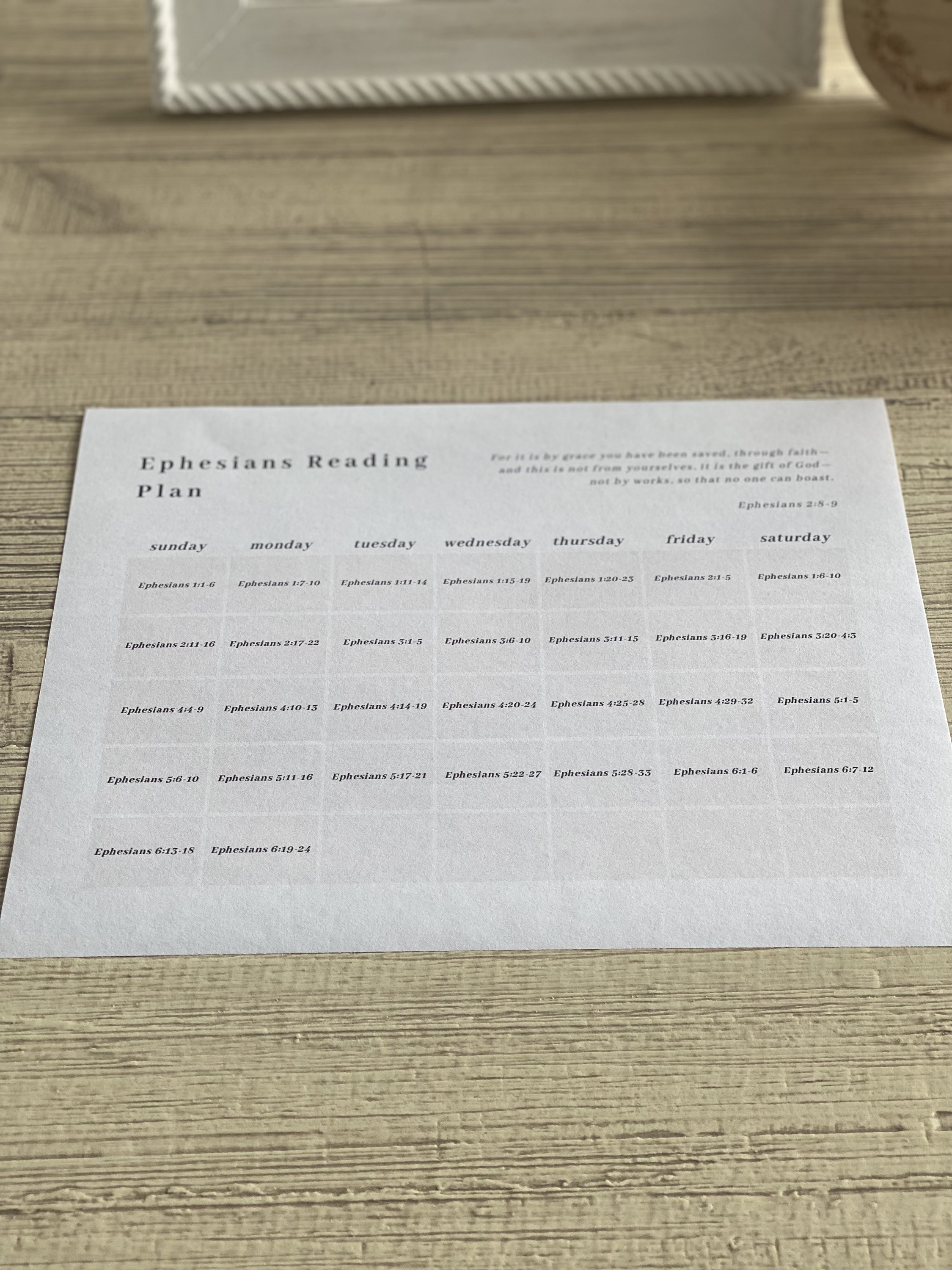 Ephesians Bible Study 30 Day Bible Reading Plan Digital - Etsy