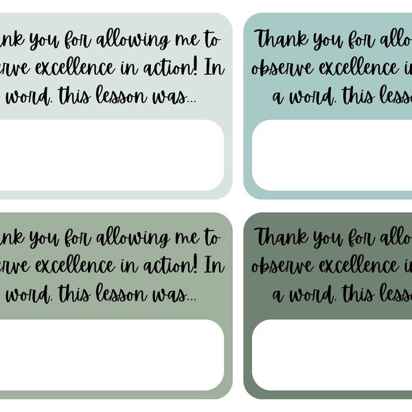 Teacher Observation Note - Etsy