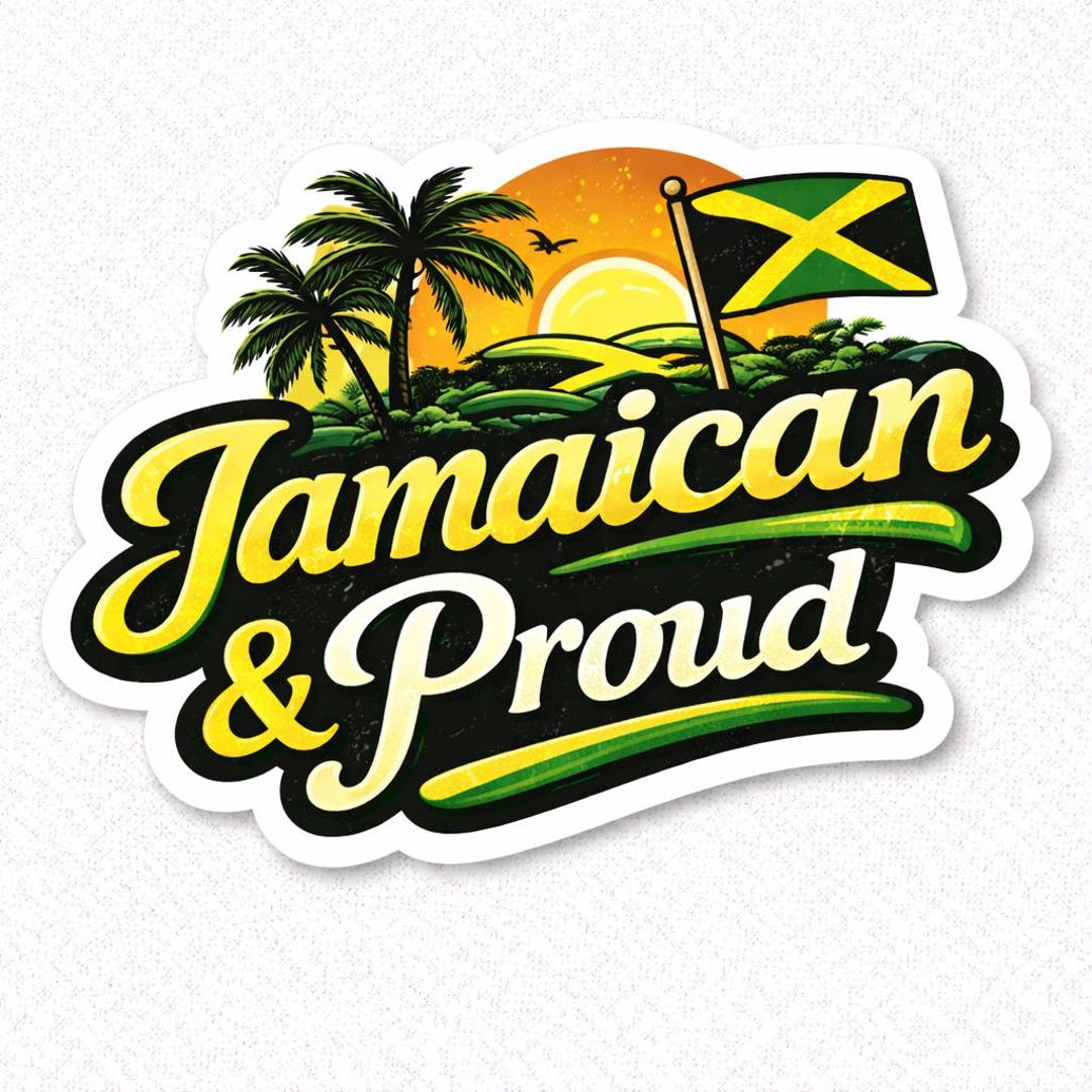 Jamaican & Proud Sticker - Etsy