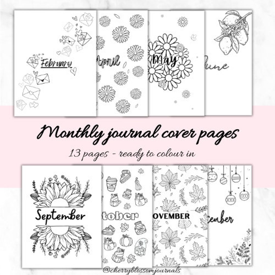 Digital Monthly Cover Pages Digital Journal Page Monthly Cover Page ...