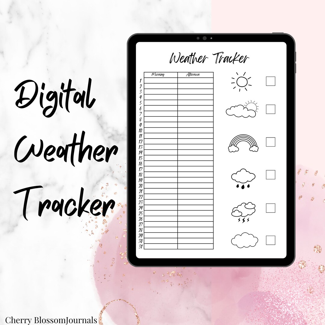 Digital Weather Tracker | Digital Journal Page | iPad Journal ...