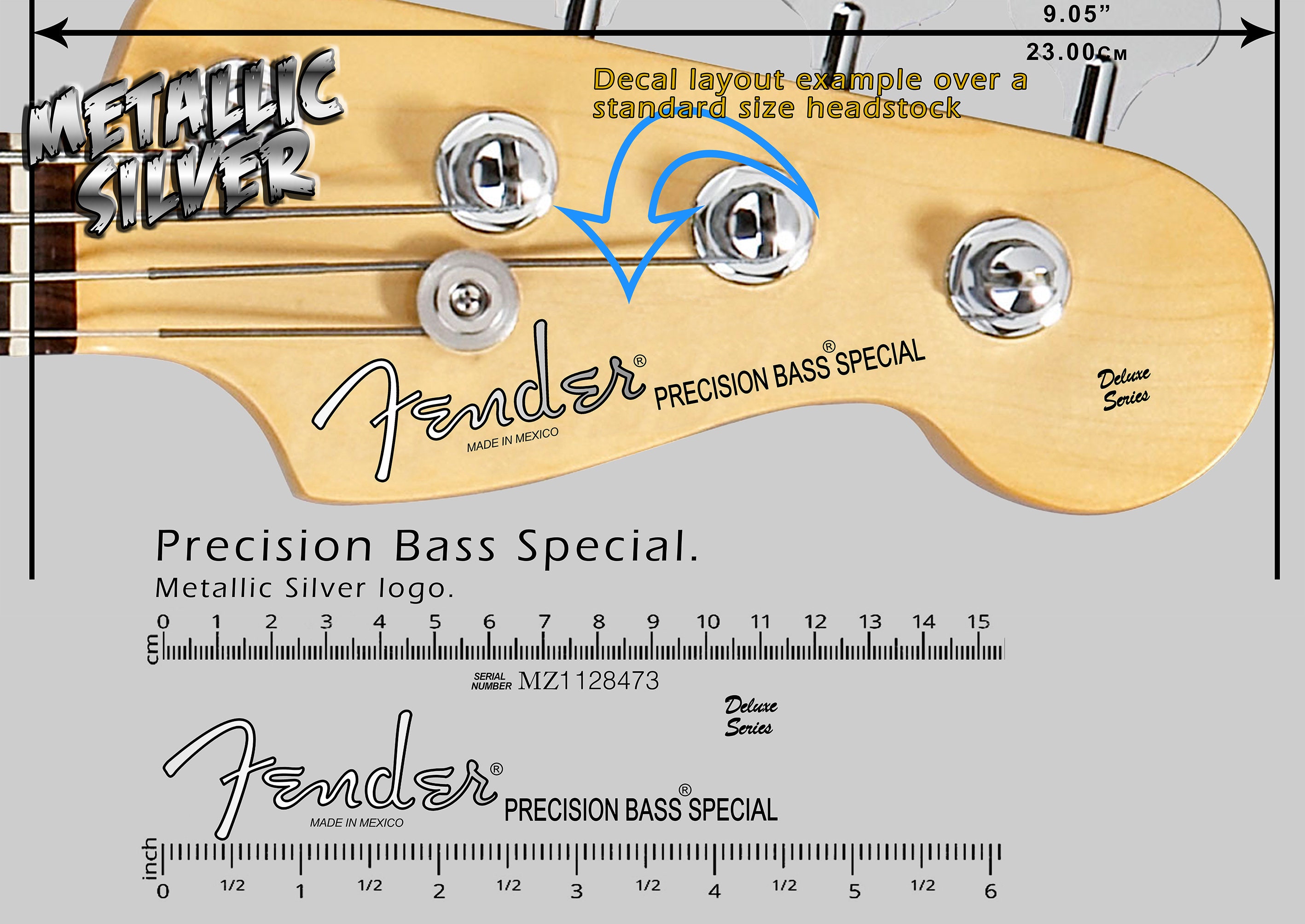 Fender Precision Bass Special Waterslide Decal Metallic Silver Logo - Etsy