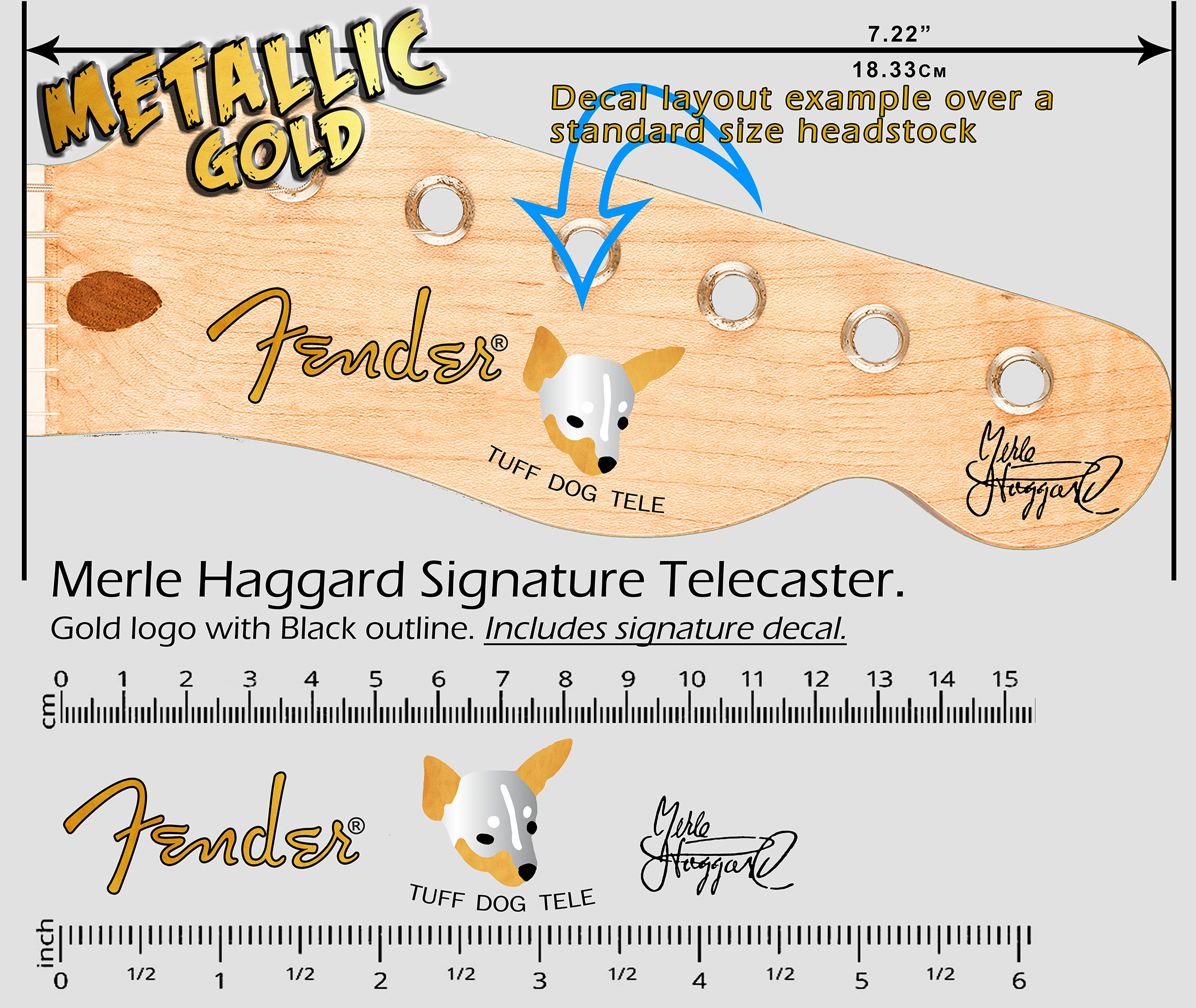 Fender Telecaster Merle Haggard Signature - Metallic Gold - Waterslide ...