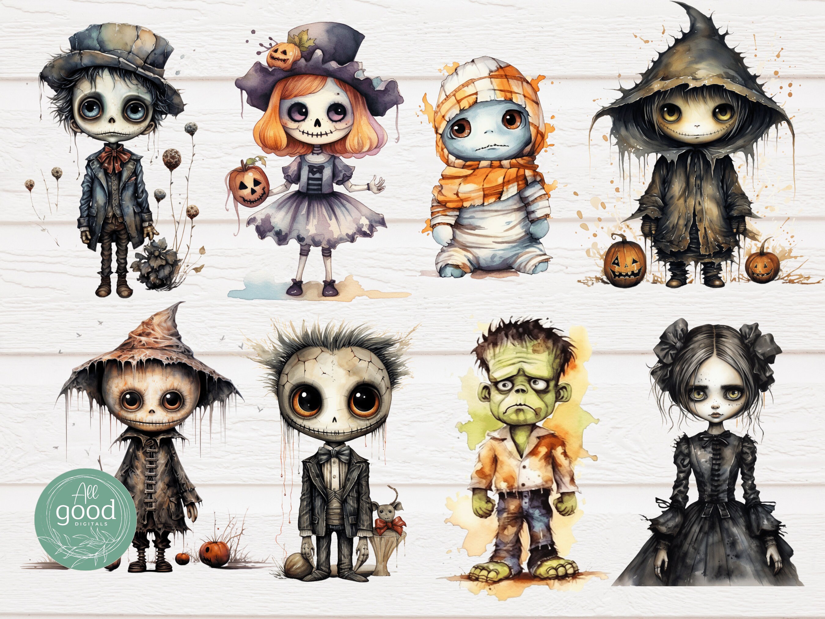 Halloween Clipart | Cute Character Clipart | Digital Download | Cute ...
