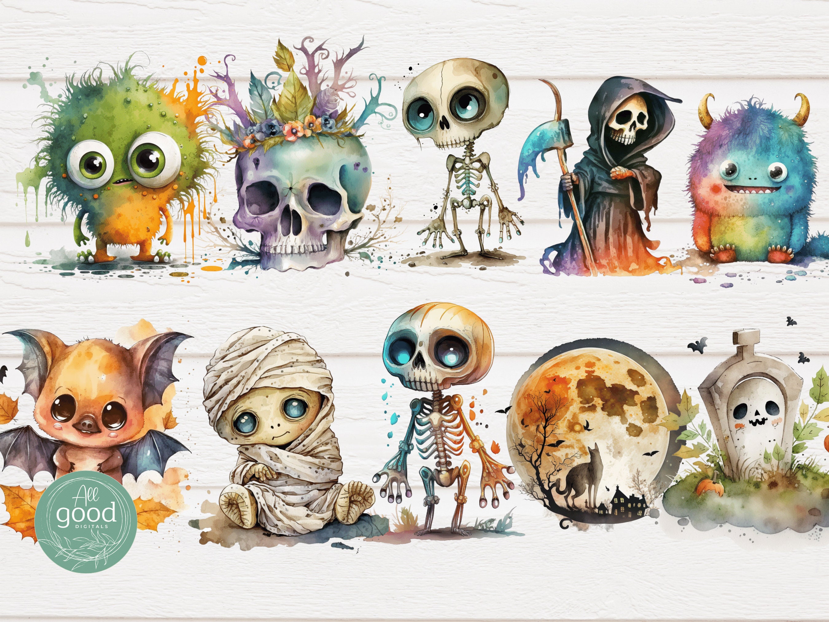 Halloween Clipart | Cute Character Clipart | Digital Download | Cute ...